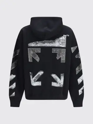 Off-White Cotton Hoodie - Black