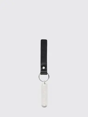 Our Legacy Metal And Leather Keychain - Black