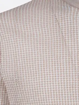 BALLANTYNE Cotton And Linen Blend Crew Neck Short Sleeve Jumper - Beige