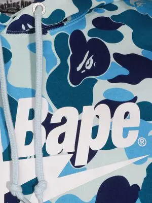 A BATHING APE Camouflage Print Cotton Hoodie