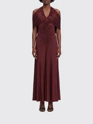 SELF-PORTRAIT Jersey Long Dress - Brown