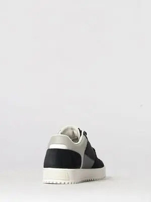 Emporio Armani Mesh And Suede Low Top Sneakers - Blue