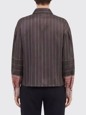 ALYSI Striped Silk Shirt