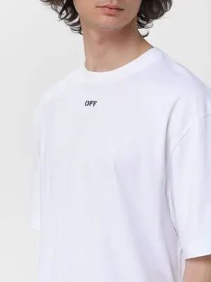 Off-White Cotton Crewneck T-shirt - Black