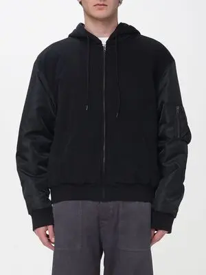 MAISON MARGIELA Cotton Blend Hooded Bomber - Black