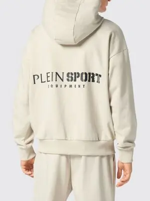 PLEIN SPORT Cotton Blend Zip-up Hoodie - Grey