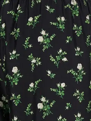 Dolce & Gabbana Floral Print Satin Palazzo Trousers