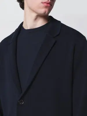 ROBERTO COLLINA Single-breasted Cotton Blazer - Blue