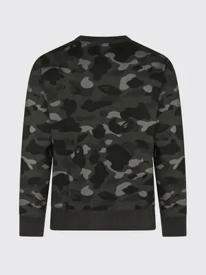 A BATHING APE Camouflage Print Cotton Sweatshirt With Logo