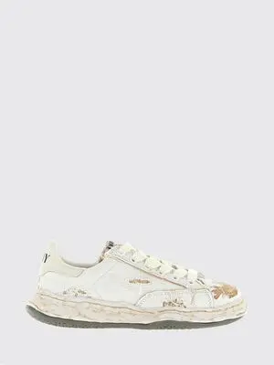 Mihara Yasuhiro Charles Distressed Cotton Canvas Sneakers - White
