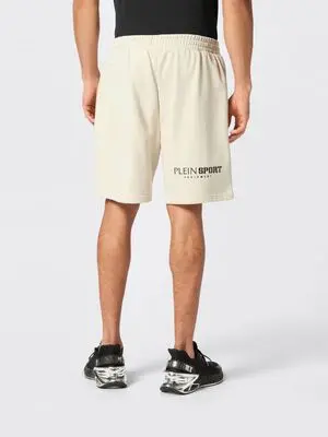 PLEIN SPORT Technical Stretch Fabric Jogging Shorts - Grey