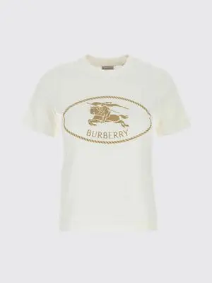 Burberry Cotton T-shirt With Equestrian Knight Logo - Beige