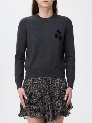 Isabel Marant Étoile Crewneck Pullover In Cotton And Wool Blend - Charcoal