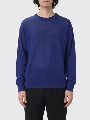 AMI Paris Wool And Silk Crew Neck Sweater - Ink