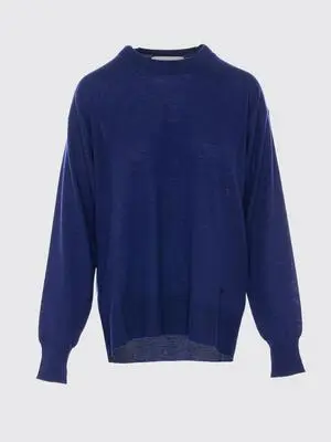 AMI Paris Wool And Silk Crew Neck Sweater - Ink