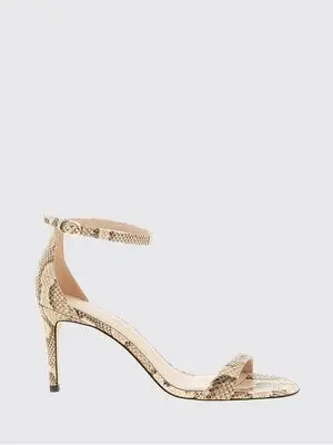 STUART WEITZMAN Python Print Leather Sandal - Pink