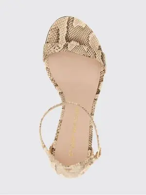 STUART WEITZMAN Python Print Leather Sandal - Pink