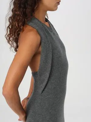 COURREGES Sleeveless Knit Maxi Dress With Halter Neck