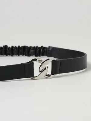 Orciani Leather Belt With Silver Tone Detail