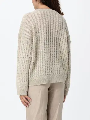 Brunello Cucinelli Open-knit Linen Crew-neck Sweater