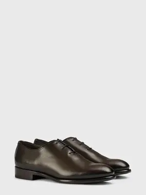 DOUCAL'S Leather Oxford Shoes - Dark