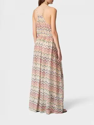 Missoni Long Jersey Dress With Iconic Zig-zag Pattern