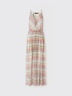Missoni Long Jersey Dress With Iconic Zig-zag Pattern
