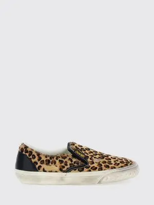 GOLDEN GOOSE Leopard Print Calf Hair Slip-on Sneakers - Multicolor