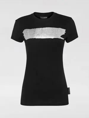 PLEIN SPORT Cotton T-shirt With Laminated Logo