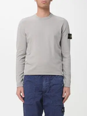 Stone Island Cotton Crew Neck Pullover Grey