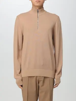 BOSS Quarter Zip Jumper - Beige