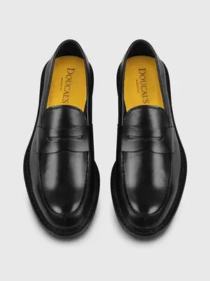DOUCAL'S Smooth Calfskin Leather Loafers