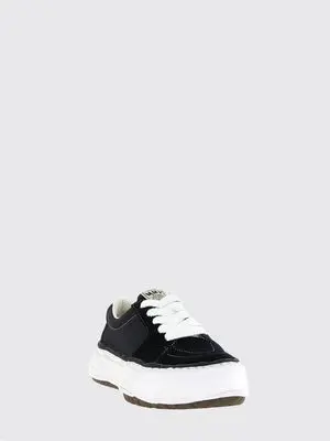 Mihara Yasuhiro Low Top Leather And Cotton Canvas Sneakers - Black