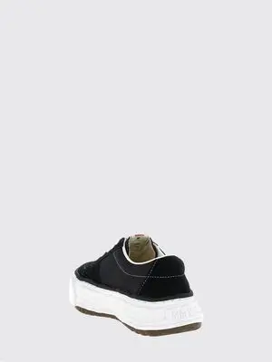 Mihara Yasuhiro Low Top Leather And Cotton Canvas Sneakers - Black