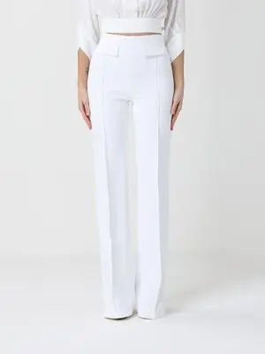 Elisabetta Franchi Crêpe Straight Trousers - Ivory