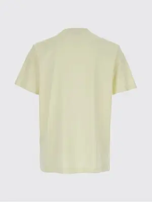 Off-White Cotton T-shirt With Arrow Logo - Yellow