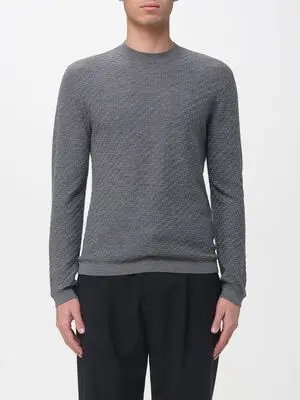 Emporio Armani Virgin Wool Crew-neck Pullover - Grey