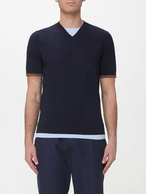 PAOLO PECORA Cotton Knit Sweater - Blue