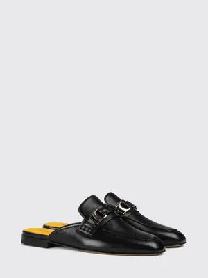 DOUCAL'S Leather Mules - Black
