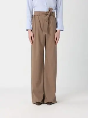 Max Mara Virgin Wool Palazzo Trousers - Brown