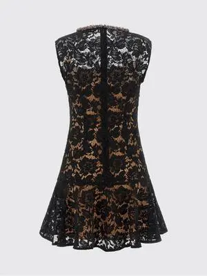 SELF-PORTRAIT Viscose Mini Dress With Rhinestones
