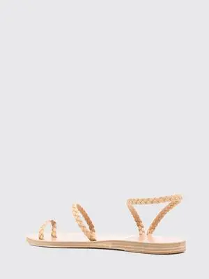 ANCIENT GREEK SANDALS Woven Nappa Leather Flat Thong Sandals