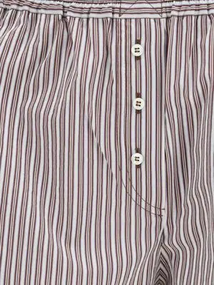 Brunello Cucinelli Striped Cotton And Silk Boxer Shorts
