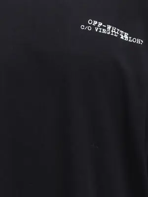 Off-White Cotton T-shirt With Arrow Logo