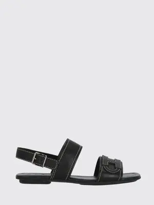 Hogan Leather Slingback Sandals - Black