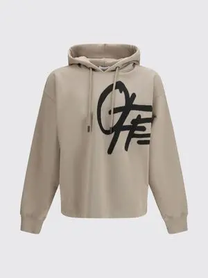 Off-White Cotton Hoodie With Logo