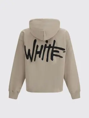 Off-White Cotton Hoodie With Logo