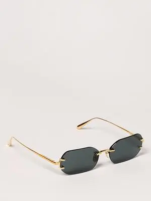 Linda Farrow Rimless Octagon Sunglasses - Gold