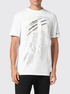 PLEIN SPORT Cotton T-shirt With Rhinestones - White