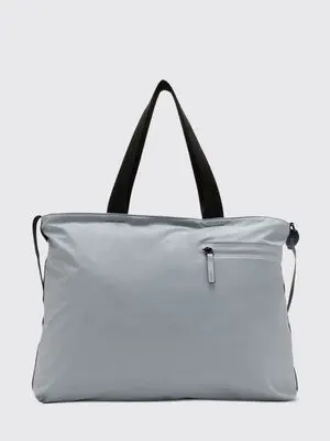 Rains Polyurethane Tote Bag With Zip Closure And Adjustable Shoulder Strap - Blue